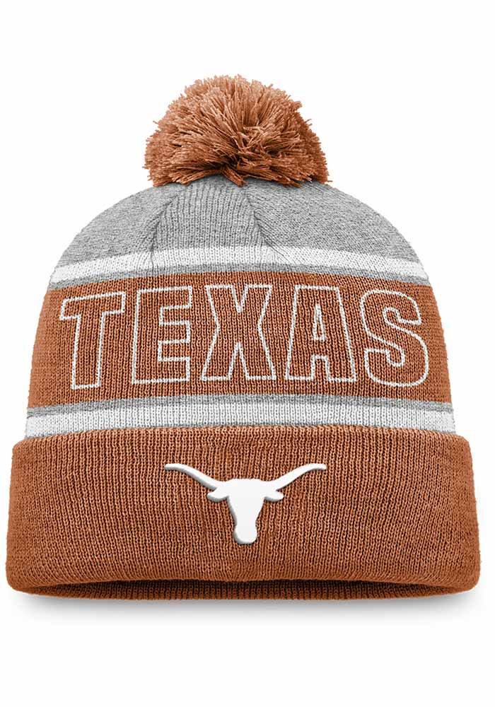 Texas Longhorns Top of the World GREY Primary Stripe Crown Cuff Pom ...
