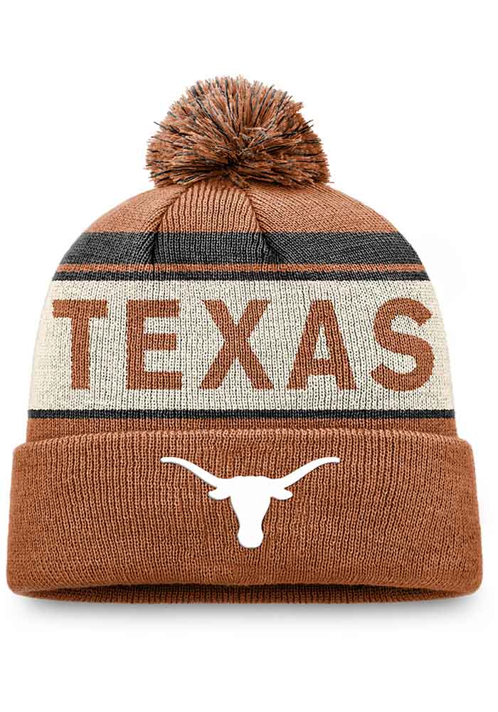 Texas Longhorns Top of the World BURNTORANGE Primary Cream Stripe Cuff ...