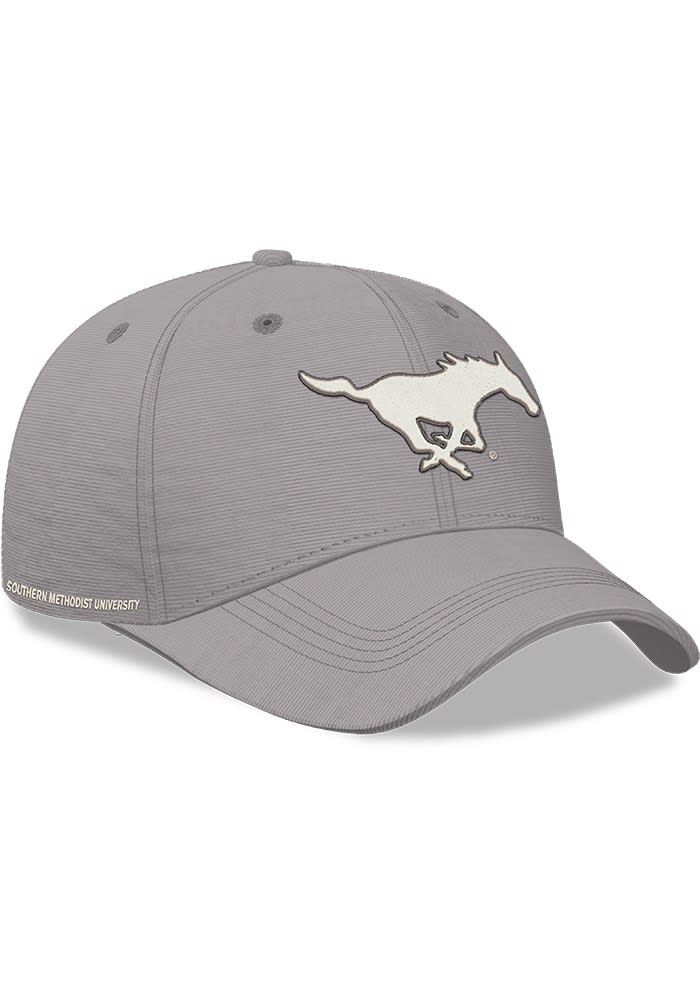Top of the World SMU Mustangs GREY Legend Tonal Logo Adjustable Hat ...