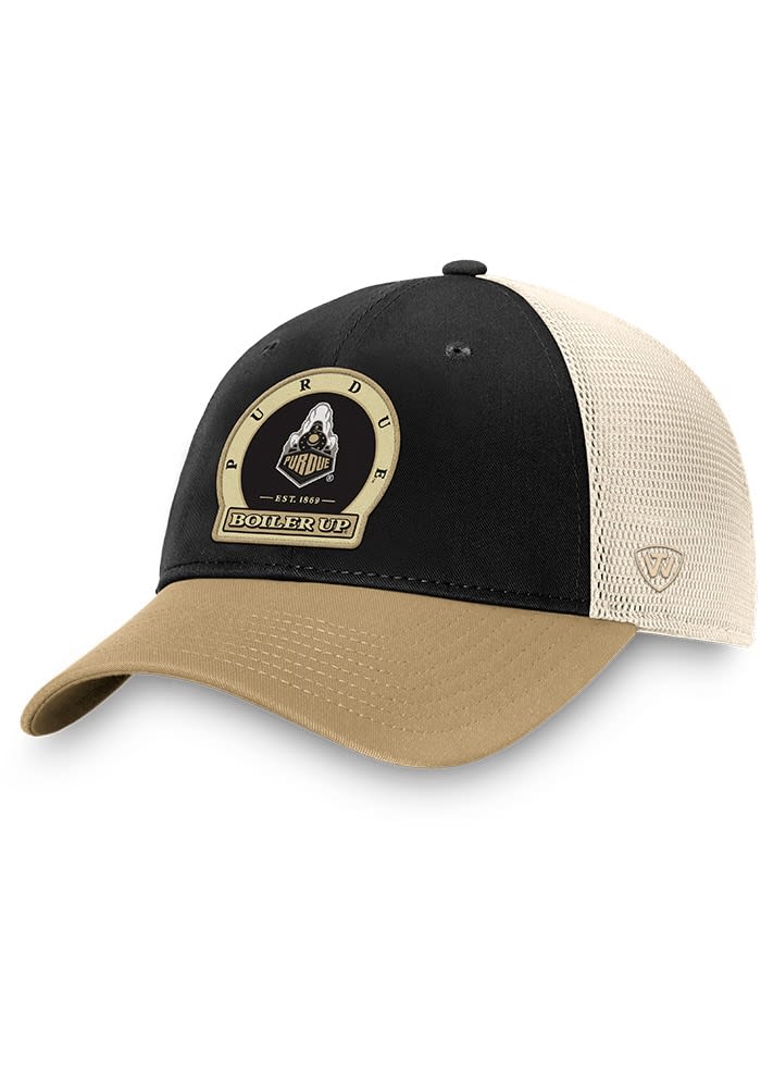 Top of the World Purdue Boilermakers BLACK Refined Adjustable Hat ...