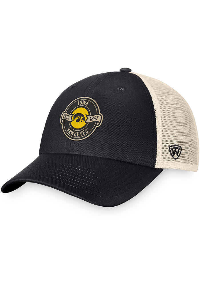 Top of the World Iowa Hawkeyes BLACK Lineage Meshback Adjustable Hat ...
