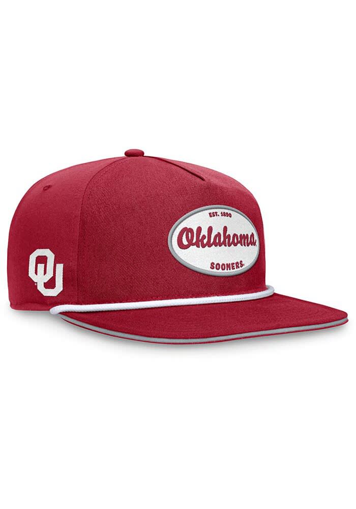 Oklahoma Sooners Top of the World CARDINAL Iron Golfer Rope Snapback ...
