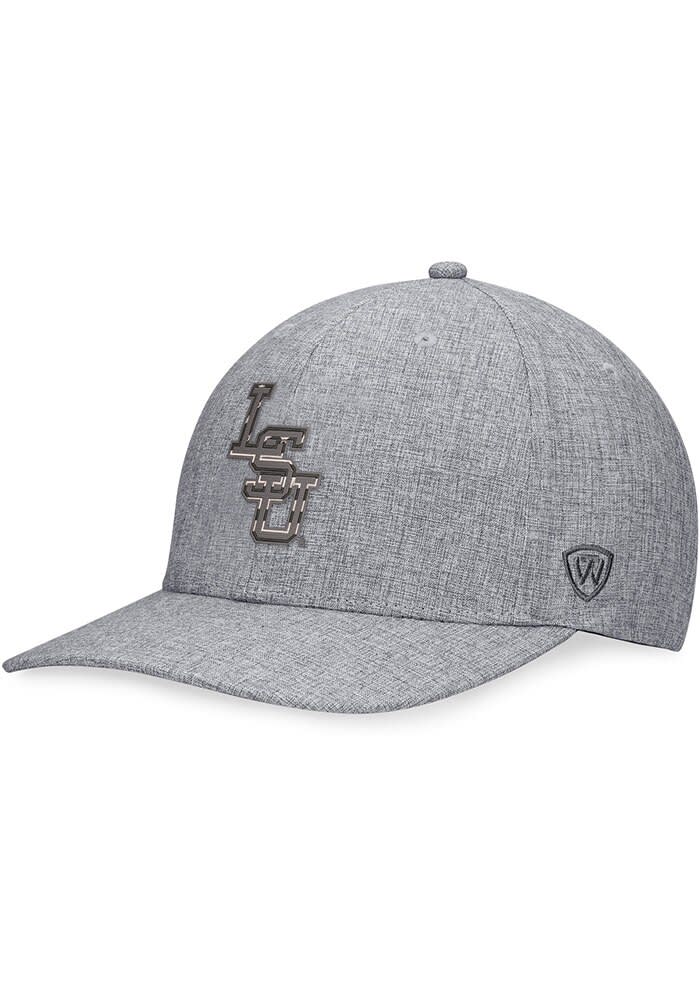 LSU Tigers Mens US Grit GREY Top of the World Flex Hat - 14406022