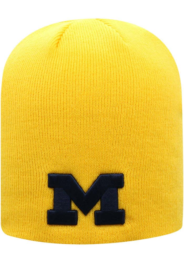 Michigan Wolverines Top of the World YELLOW Classic Uncuffed Knit Knit ...