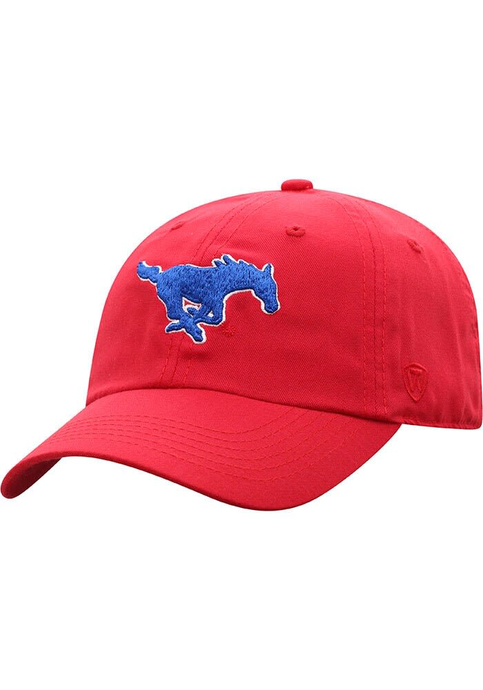 Top of the World SMU Mustangs Red Staple Adjustable Hat - 1441004