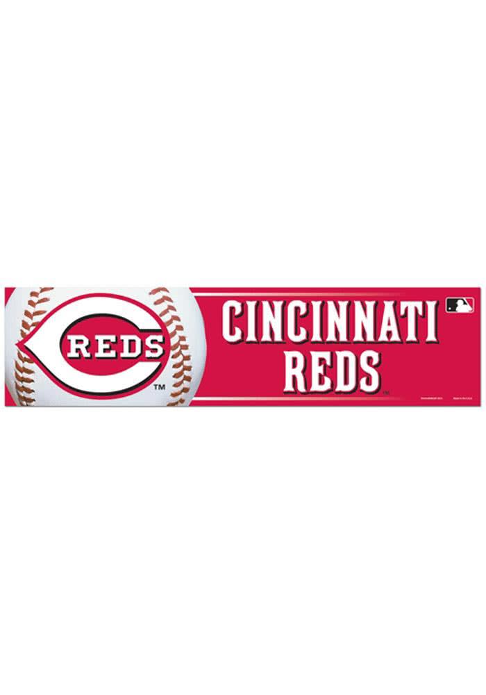 Cincinnati Reds Red 3x12 Bumper Sticker - 575241