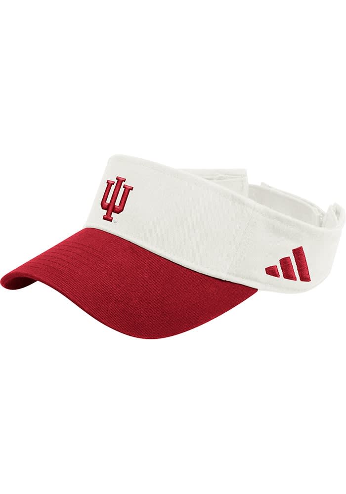 Indiana Hoosiers Team Visor White Adidas Adjustable Visor - 14580046