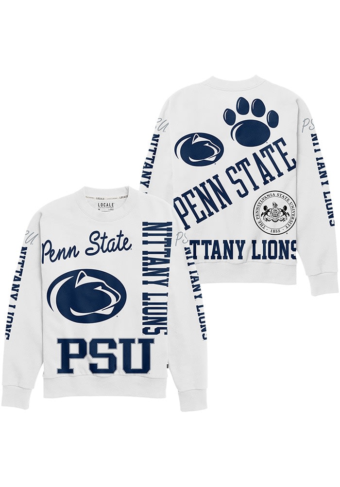 Penn State Nittany Lions Womens White Kelsey Long Sleeve Crew ...