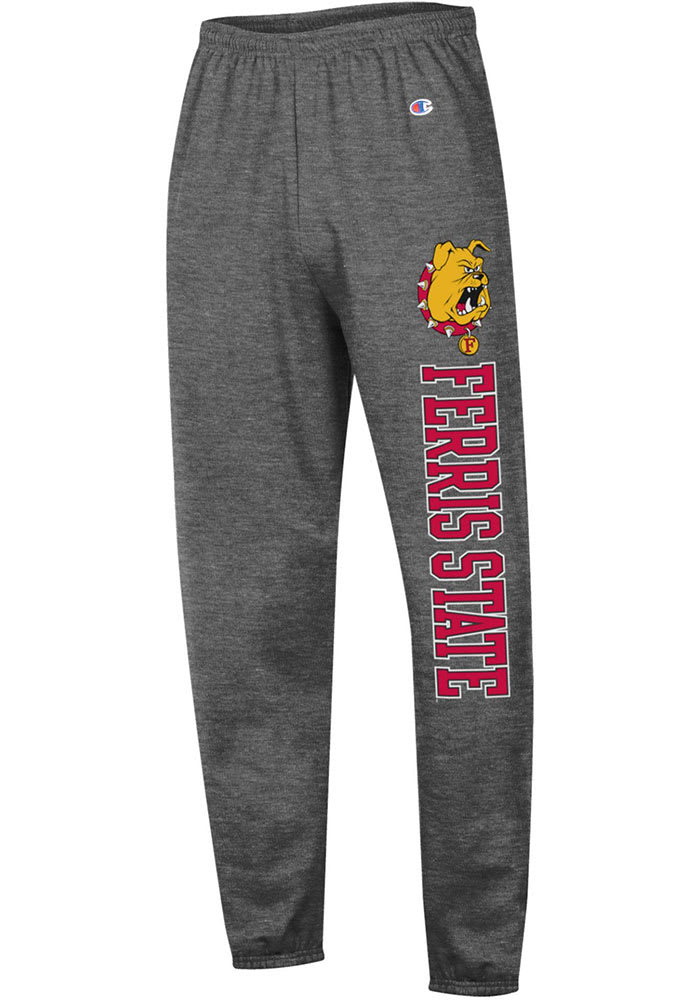 Ferris State Bulldogs Mens Champion CHARCOAL Mascot Wordmark Sweatpants ...