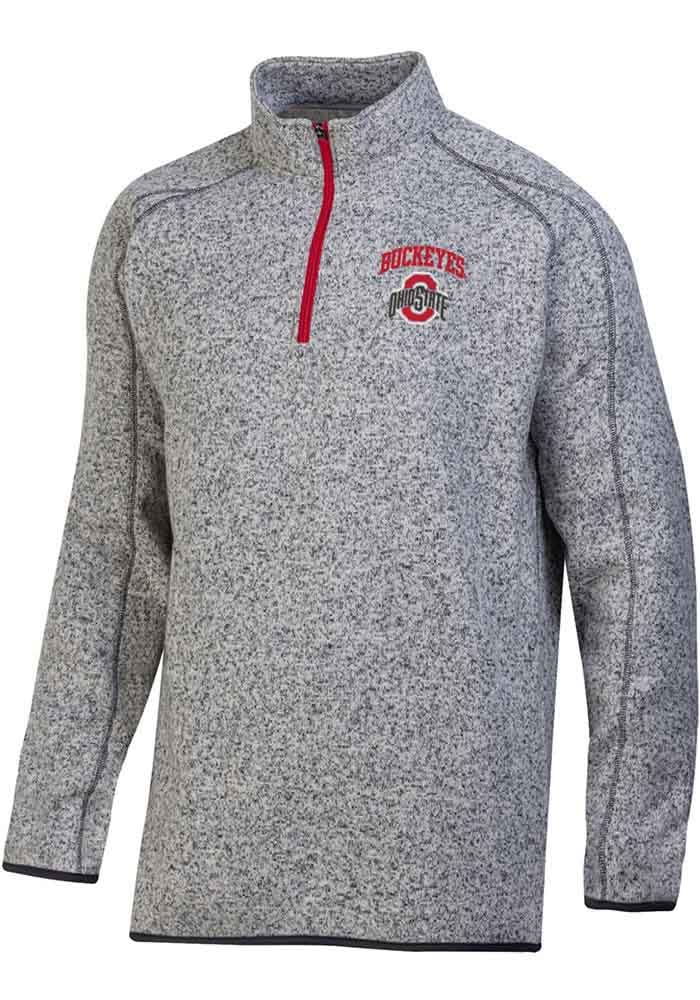 Champion Mens GREY Ohio State Buckeyes Stadium Artic Fleece Long Sleeve ...