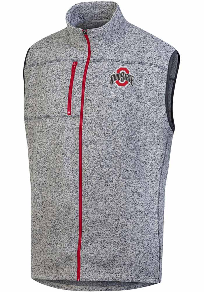 Champion Ohio State Buckeyes Mens GREY Stadium Artic Fleece Vest ...