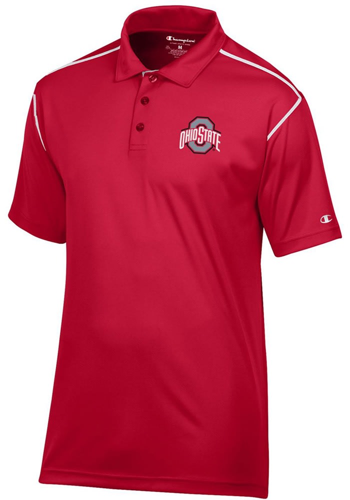 Champion Ohio State Buckeyes Mens Stadium Contrast Red Short Sleeve ...