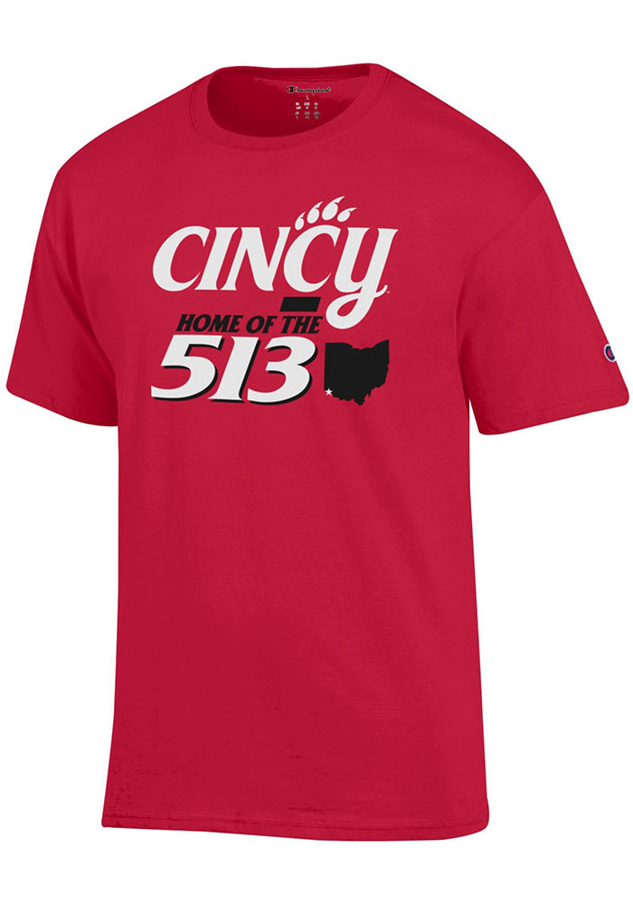 Champion Cincinnati Bearcats Red 513 Day Short Sleeve T Shirt - 147502446