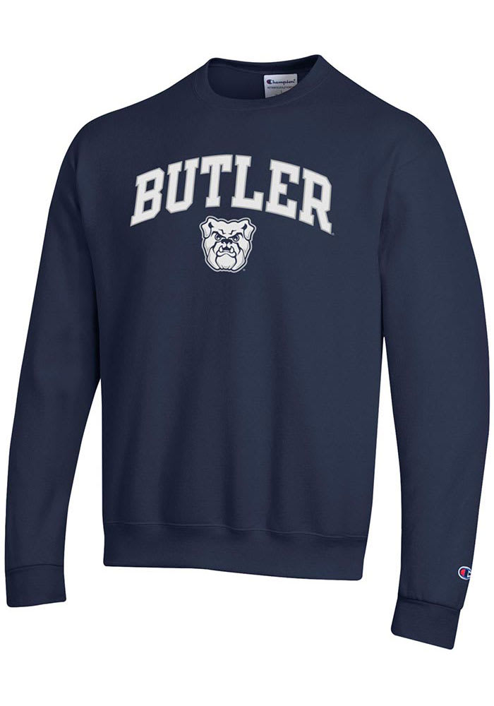 Champion Butler Bulldogs Mens NAVY Arch Mascot Crew Sweatshirt - 147502452