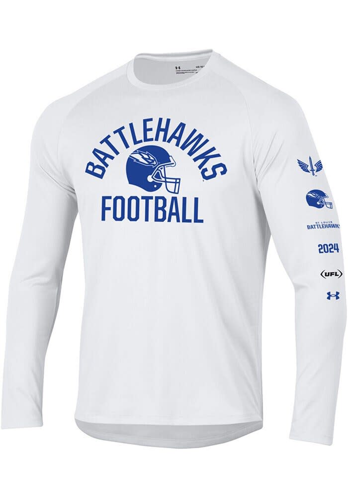 Under Armour St Louis Battlehawks White Tech Long Sleeve T-Shirt ...