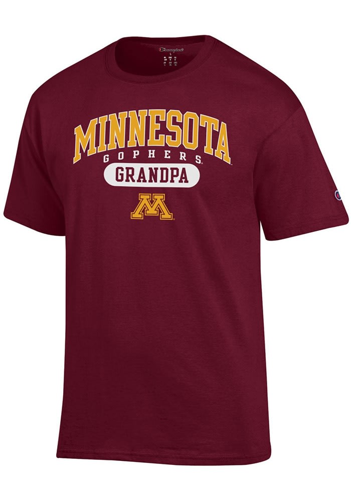 Champion MAROON Minnesota Golden Gophers Grandpa Short Sleeve T Shirt ...