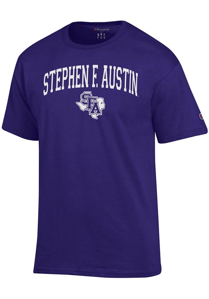 Champion SFA Lumberjacks PURPLE Arch Mascot Short Sleeve T Shirt ...