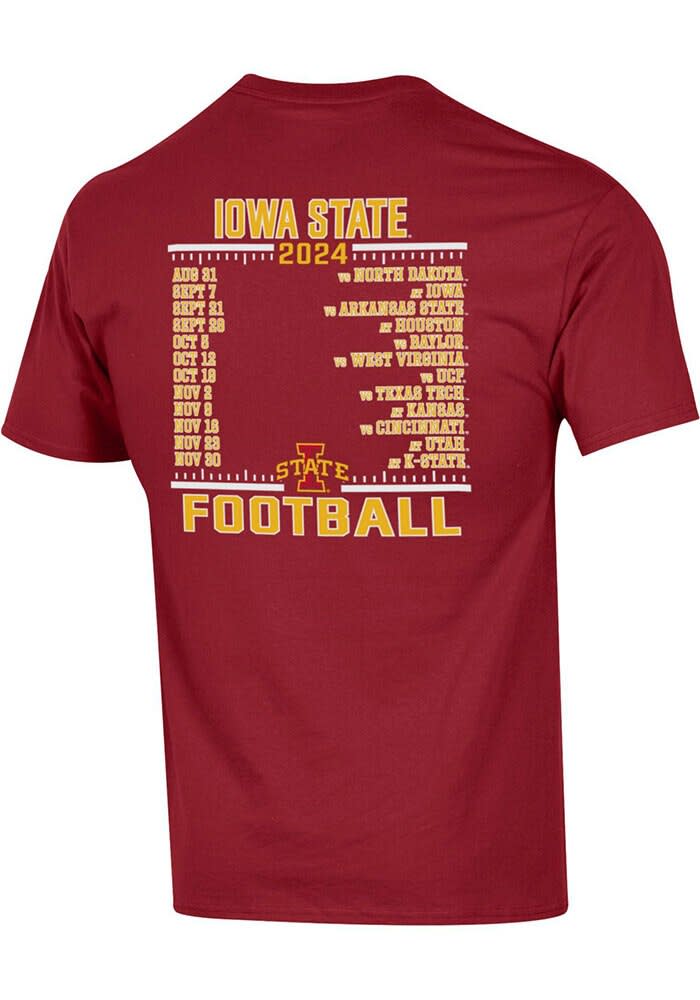 Champion Iowa State Cyclones CRIMSON 2024 Football Schedule Short ...