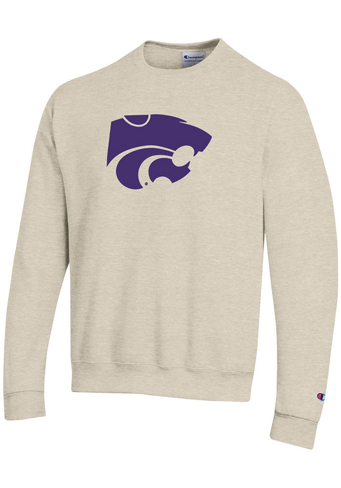 Champion K-State Wildcats Mens OATMEAL Powerblend Twill Powercat Logo ...