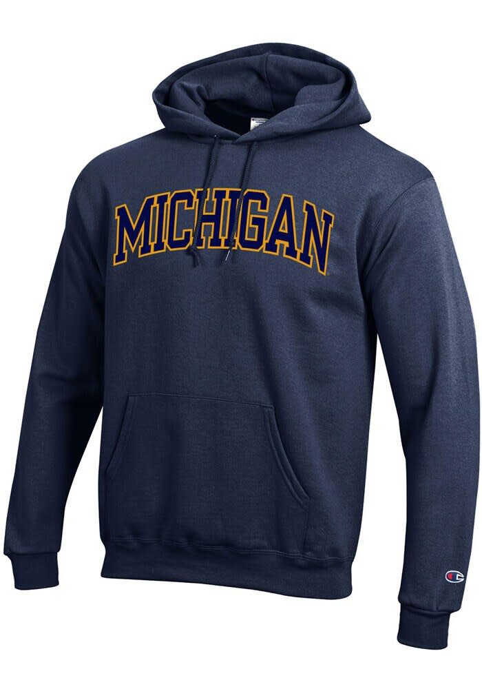 Champion Michigan Wolverines Mens BLUE Powerblend Hoodie - 147504235