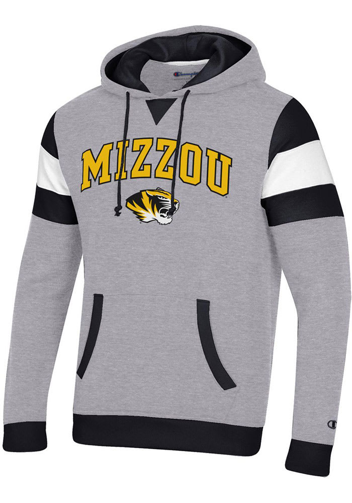 Champion Missouri Tigers Mens GREY Super Fan Pullover Hoodie - 14754632