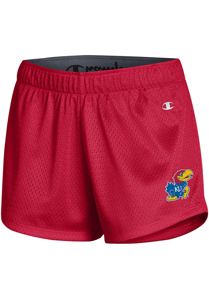Kansas Jayhawks Champion Womens Red Mesh Shorts - 14754791