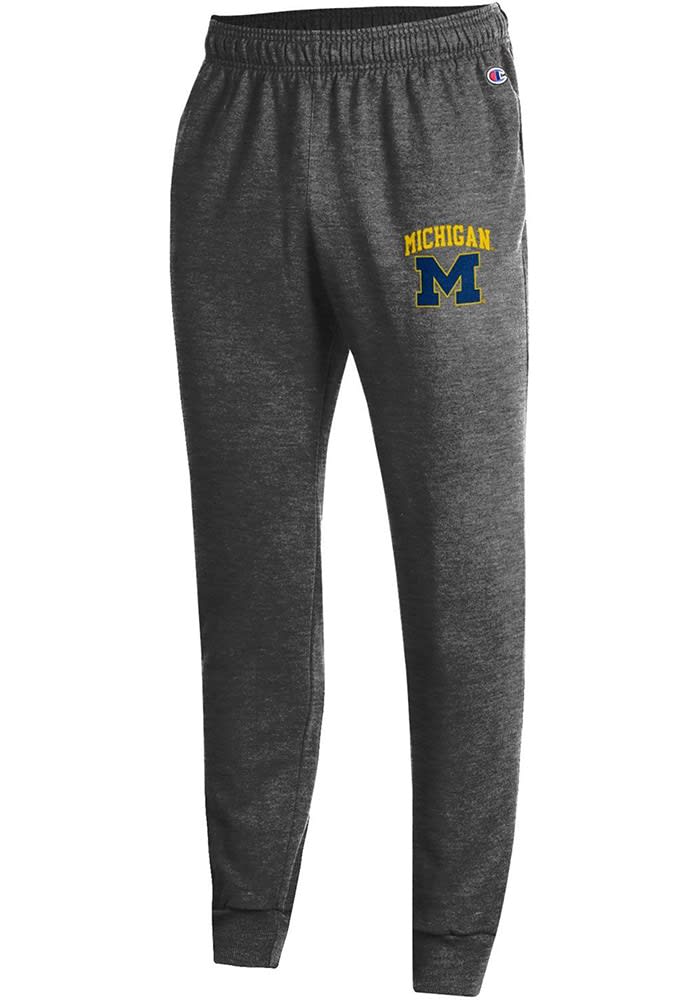 Michigan Wolverines Mens Champion CHARCOAL Powerblend Jogger Sweatpants ...