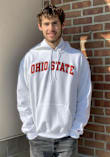 Champion Ohio State Buckeyes Mens White Powerblend Hoodie - 14755683