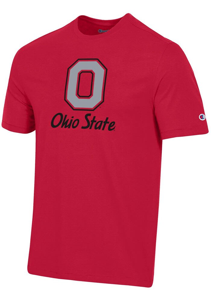 Champion Red Ohio State Buckeyes Super Fan Short Sleeve Fashion T Shirt ...