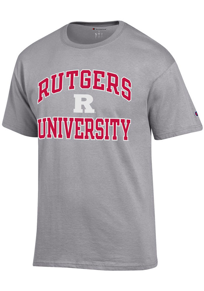 Champion Rutgers Scarlet Knights GREY Number One Short Sleeve T Shirt ...