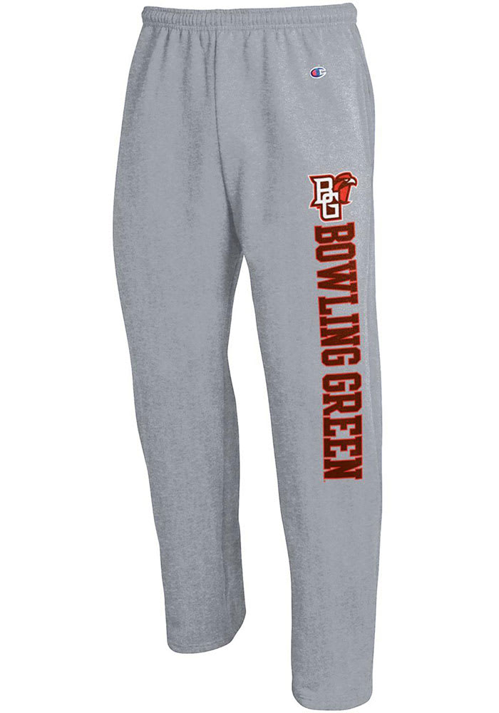Bowling Green Falcons Mens Champion GREY Open Bottom Sweatpants - 14755886