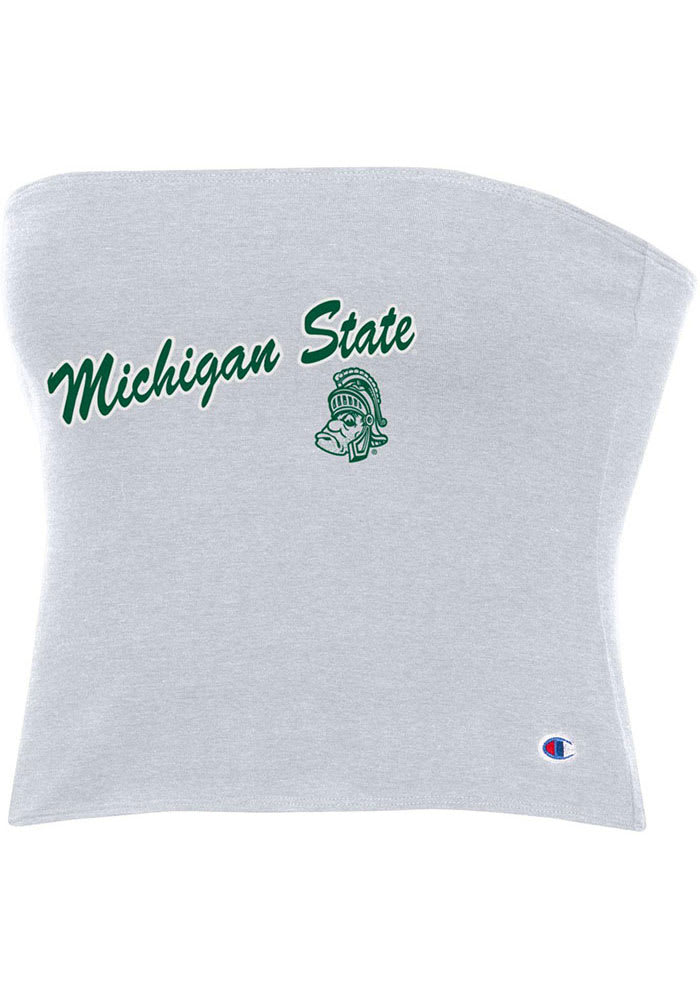 Michigan State Spartans Champion Womens GREY Tube Tank Top - 14758620