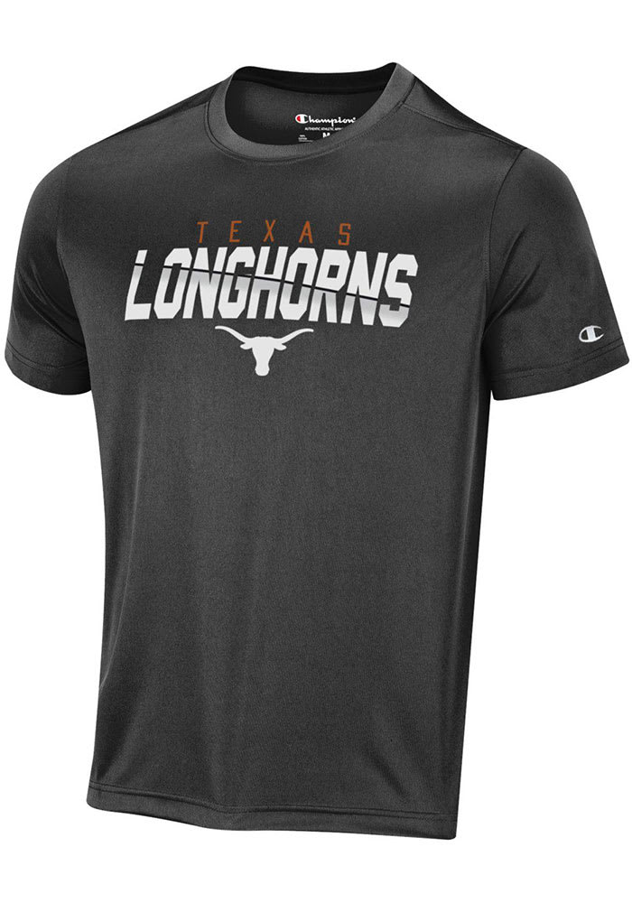 Champion Texas Longhorns BLACK Stadium Impact Short Sleeve T Shirt ...