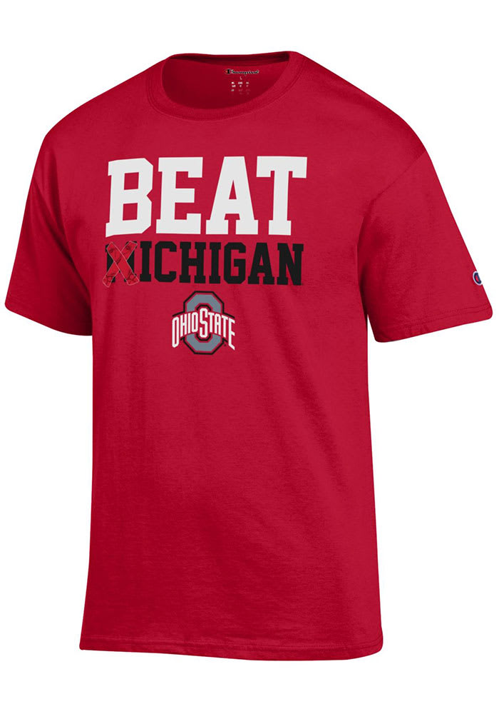 Champion Ohio State Buckeyes Red Beat Michigan Short Sleeve T Shirt ...