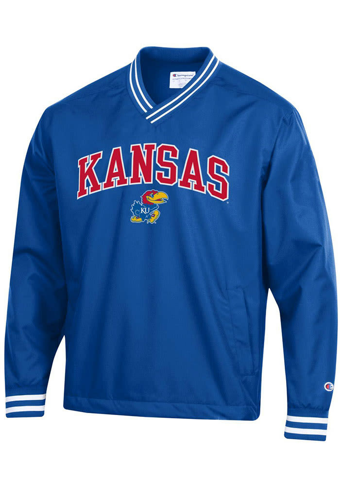 Champion Kansas Jayhawks Mens Scout ROYAL Pullover Jackets - 14759178