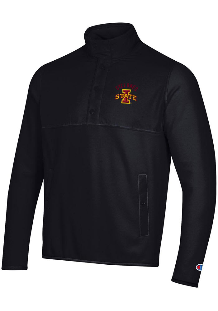 Champion Iowa State Cyclones Mens BLACK Explorer Fleece Pullover - 14759415