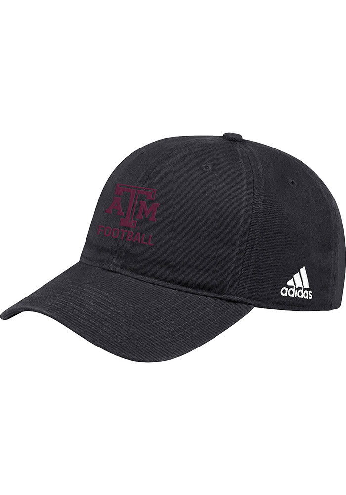 Adidas Texas A&M Aggies BLACK Football Washed Slouch Adjustable Hat ...
