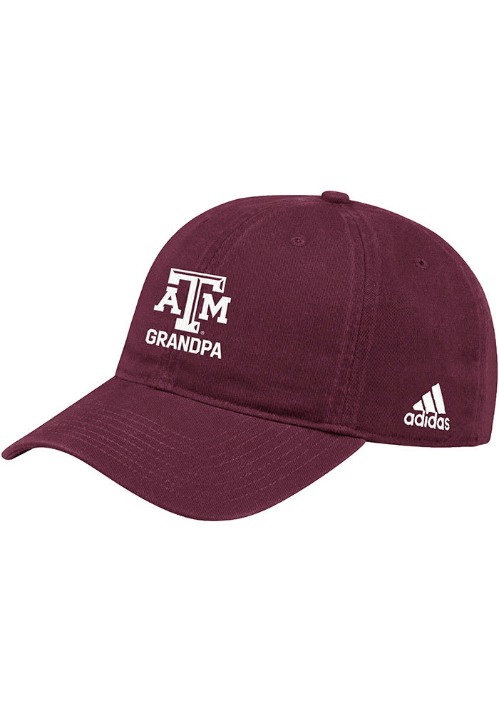 Adidas Texas A&M Aggies MAROON Grandpa Washed Slouch Adjustable Hat ...
