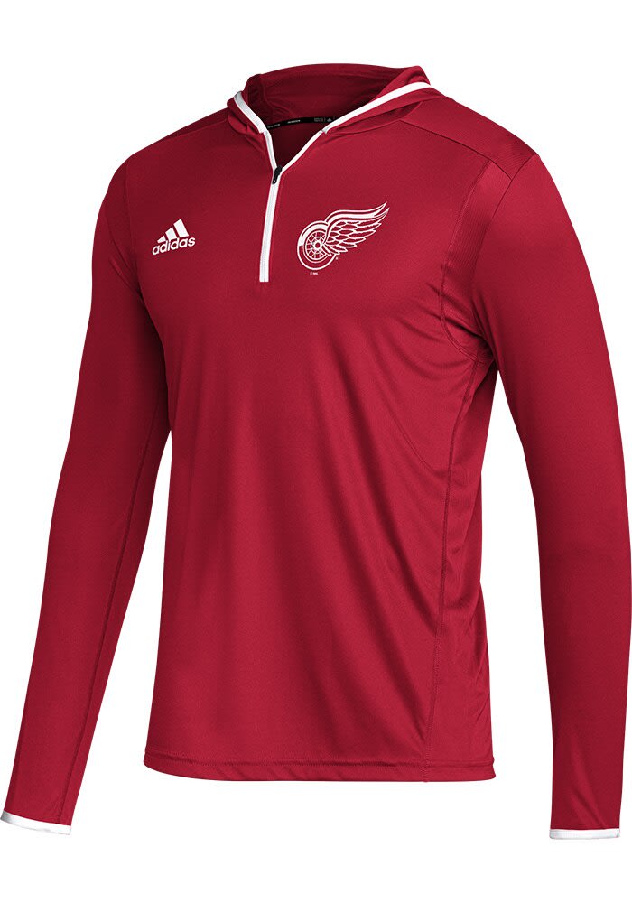 Detroit Red Wings Mens Adidas RED Team Issue Hood