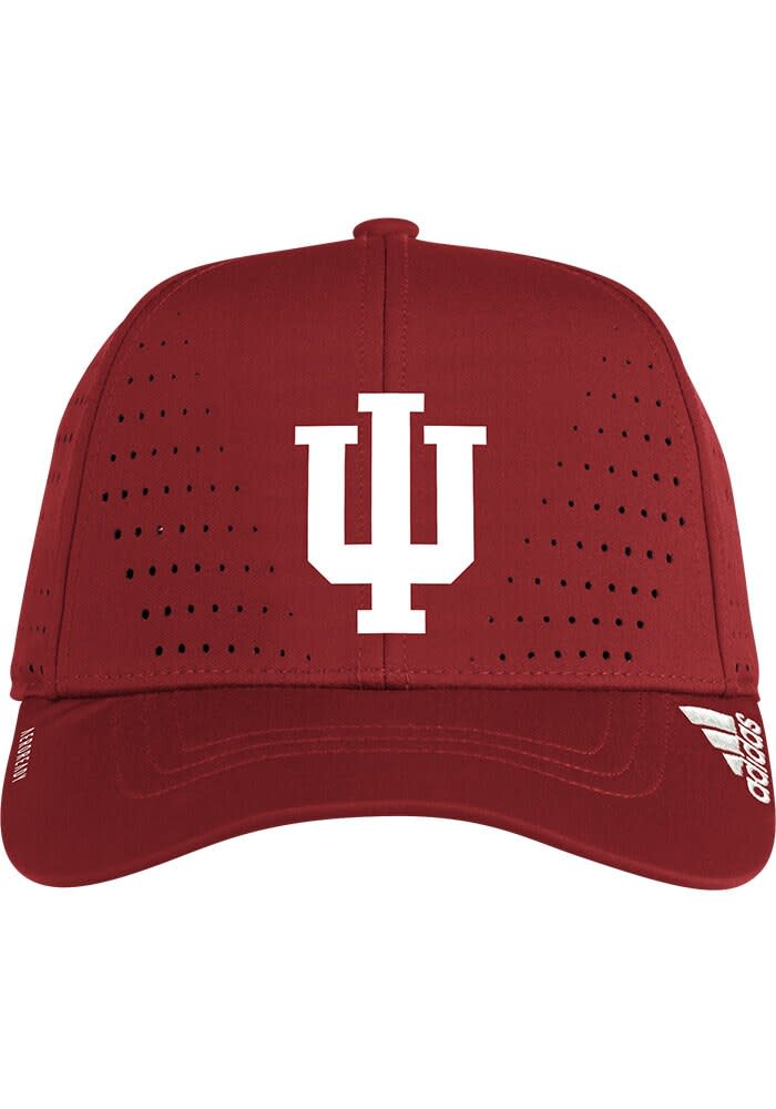 Adidas Indiana Hoosiers CARDINAL Laser Perf Structured Adjustable Hat ...