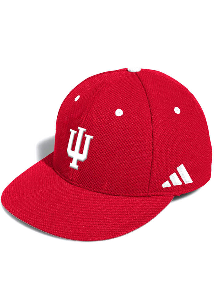 Indiana Hoosiers Mens Logo On Field Baseball CARDINAL Adidas Fitted Hat ...