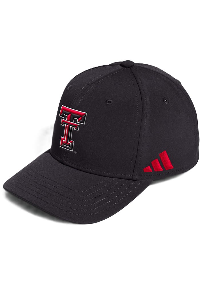 Texas Tech Red Raiders Adidas BLACK Carryover 222 Snapback Hat - 148503563