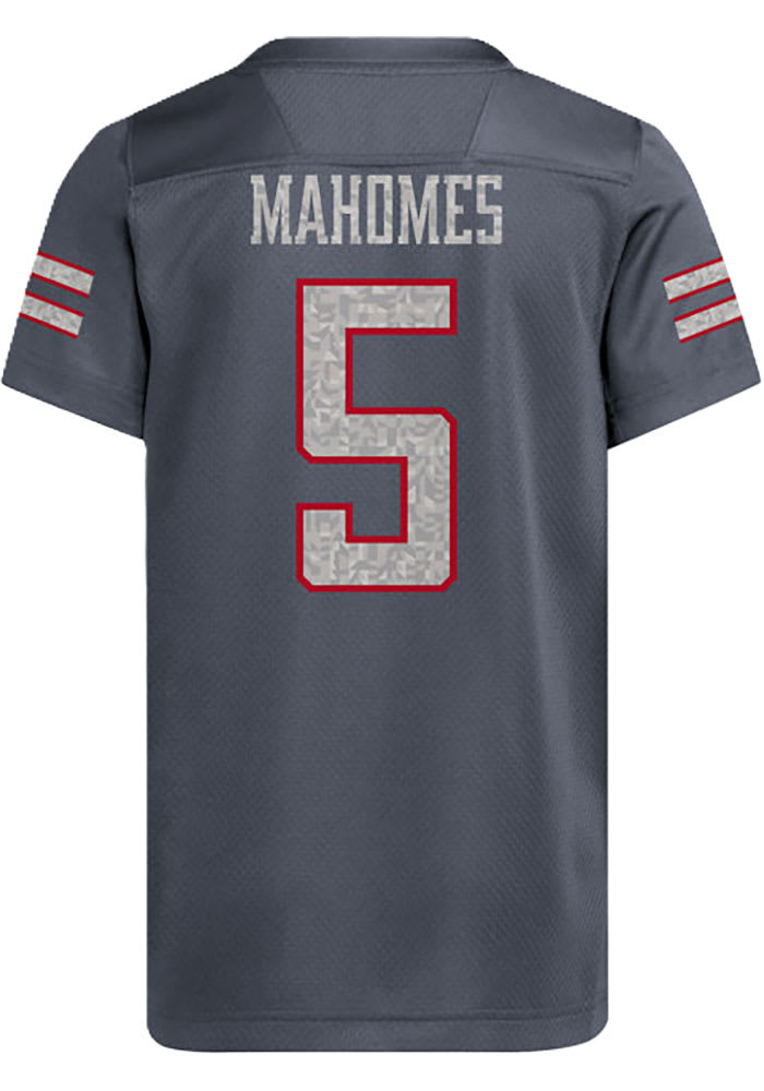 Texas Tech Red Raiders Patrick Mahomes Youth Replica GREY Adidas ...