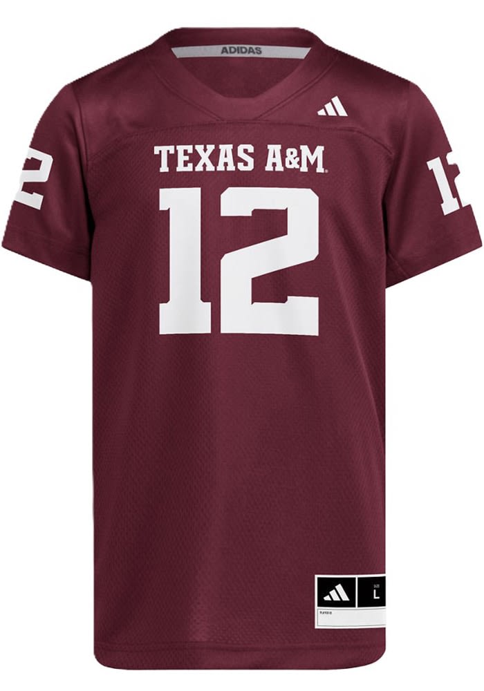Texas A&M Aggies Adidas Youth Strategy MAROON Football Jersey - 148504259