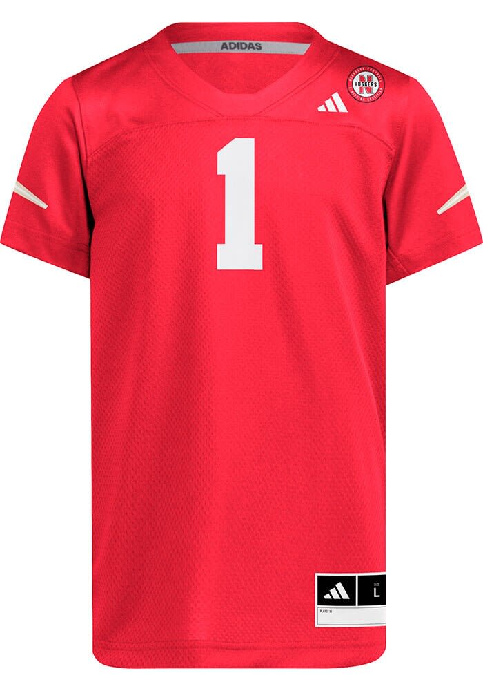 Adidas Youth Red Nebraska Cornhuskers Replica Football Jersey Jersey ...