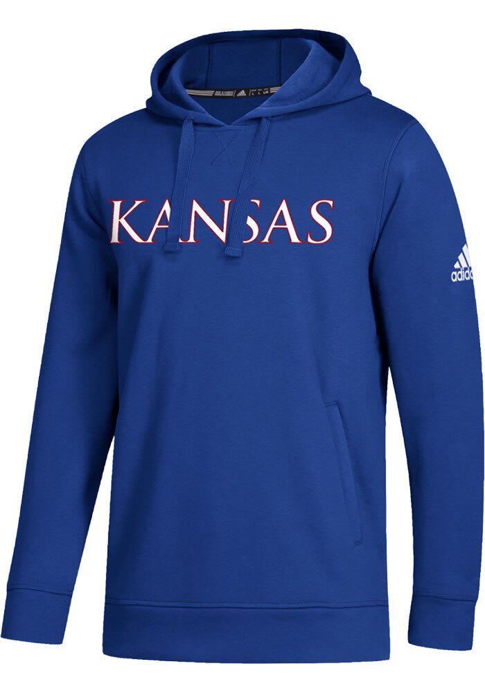 Adidas Kansas Jayhawks Mens ROYAL Coaches Hoodie - 14860043
