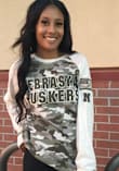 Colosseum Nebraska Cornhuskers OHT Camo Raglan Long Sleeve T Shirt GREY ...
