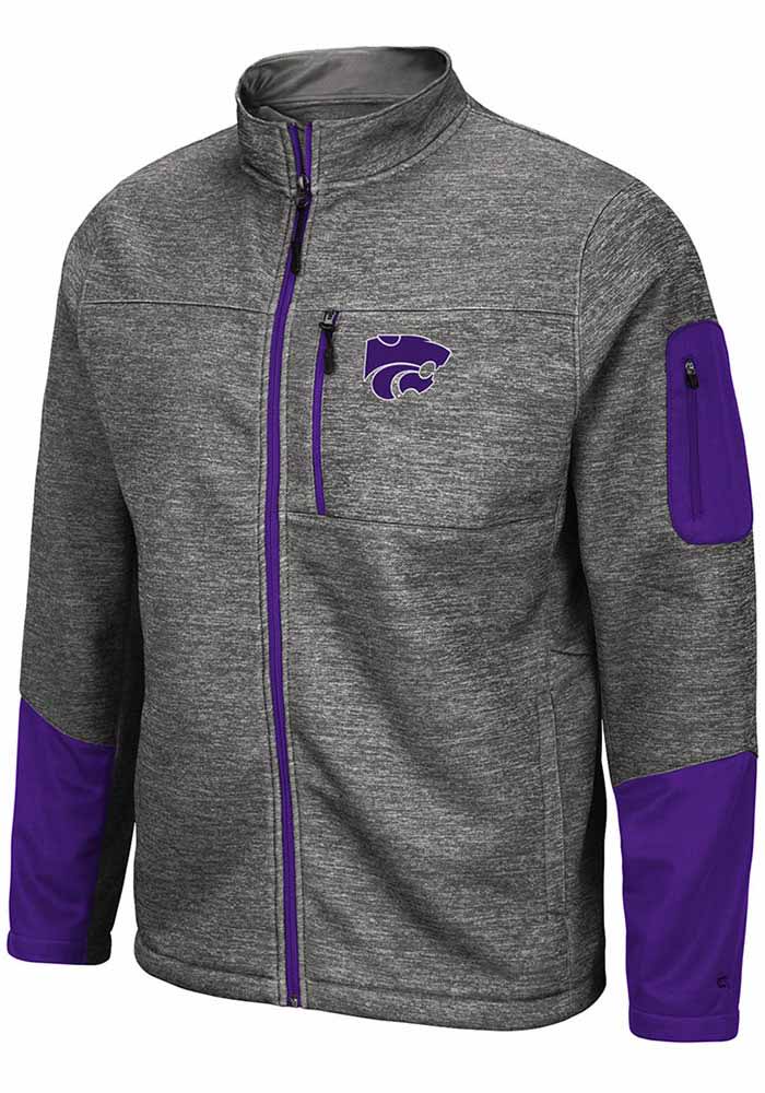 Colosseum K-State Wildcats Mens GREY Matchmaker Light Weight Jacket ...