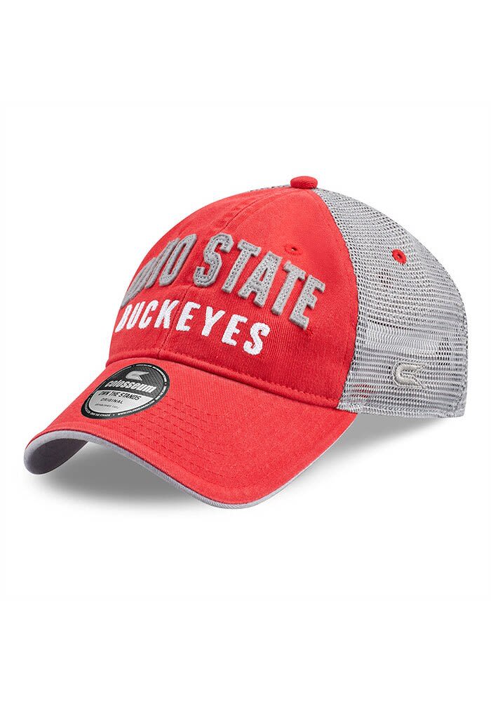Colosseum Ohio State Buckeyes The Flow Meshback Adjustable Hat - RED