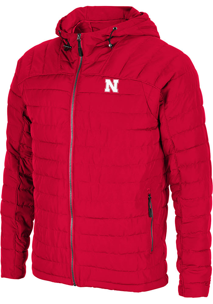 Colosseum Nebraska Cornhuskers Mens Suit Up Puffer Heavyweight Jacket - RED